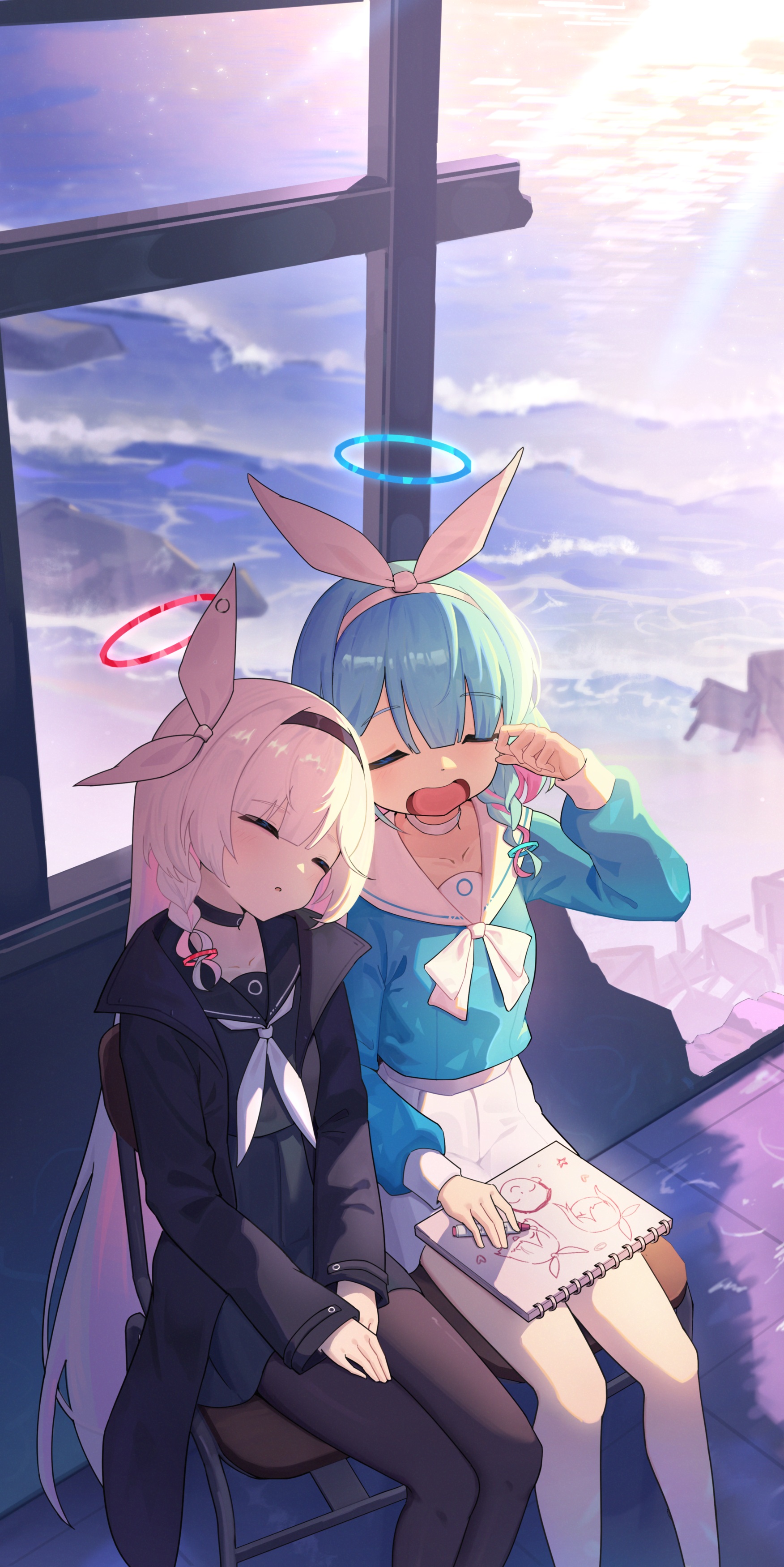 dorare blue archive arona (blue archive) plana (blue archive) halo pantyhose seifuku | #1078373 ...